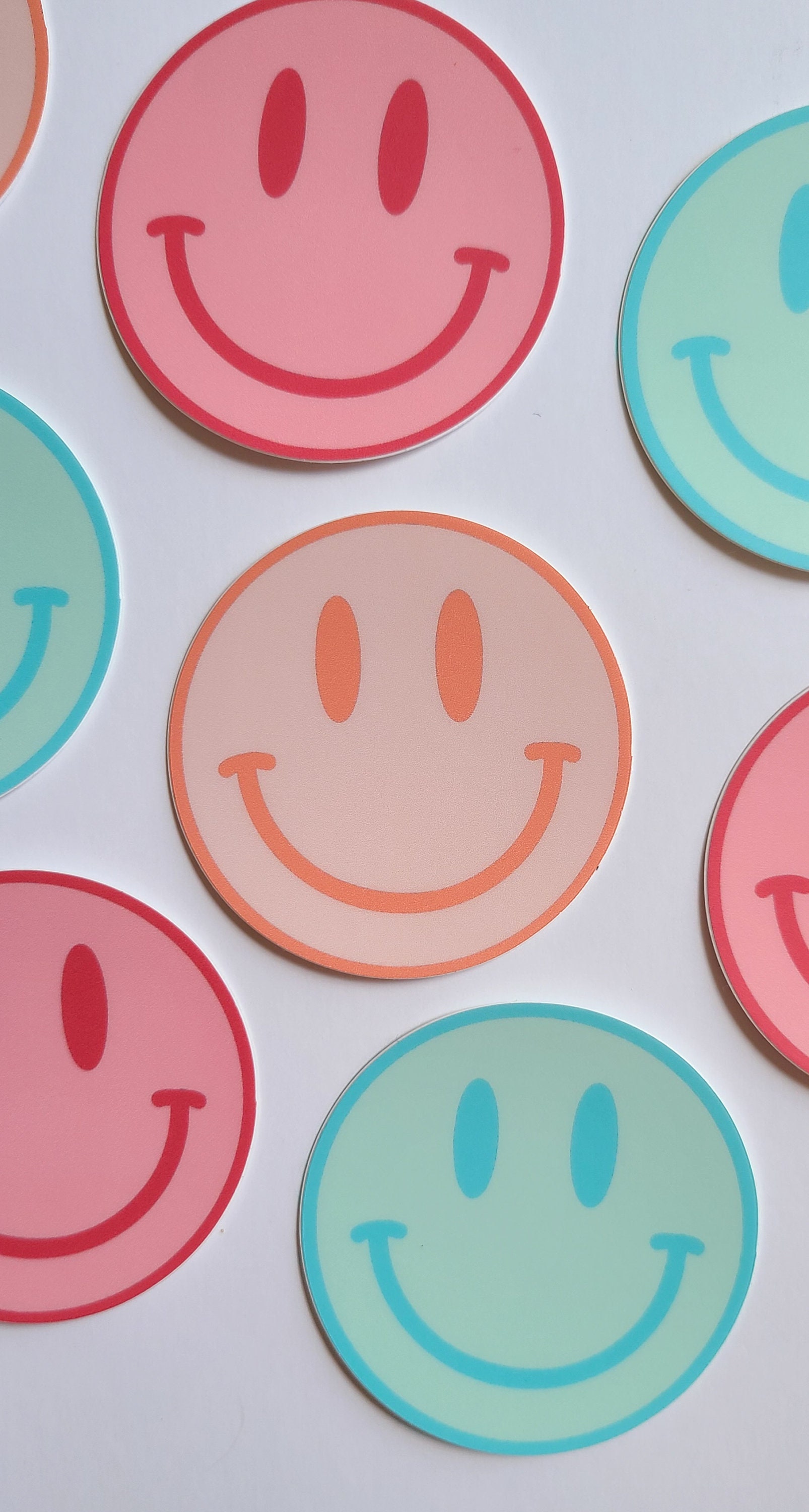 Smiley Face Sticker waterproof Die Cut Vinyl Laptop Sticker - Etsy