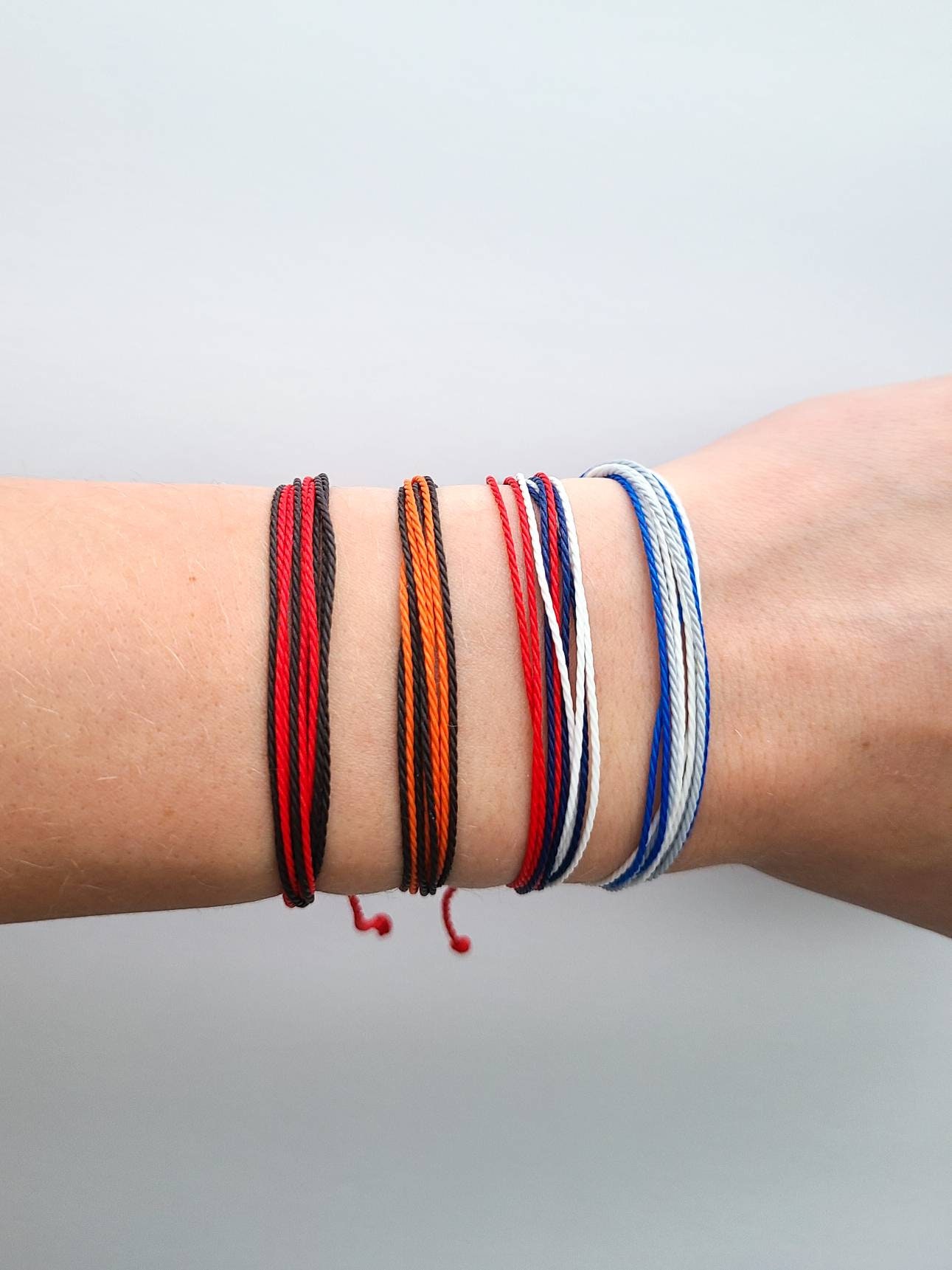 Custom Waterproof Wax String Bracelets Pura Vida Inspired - Etsy