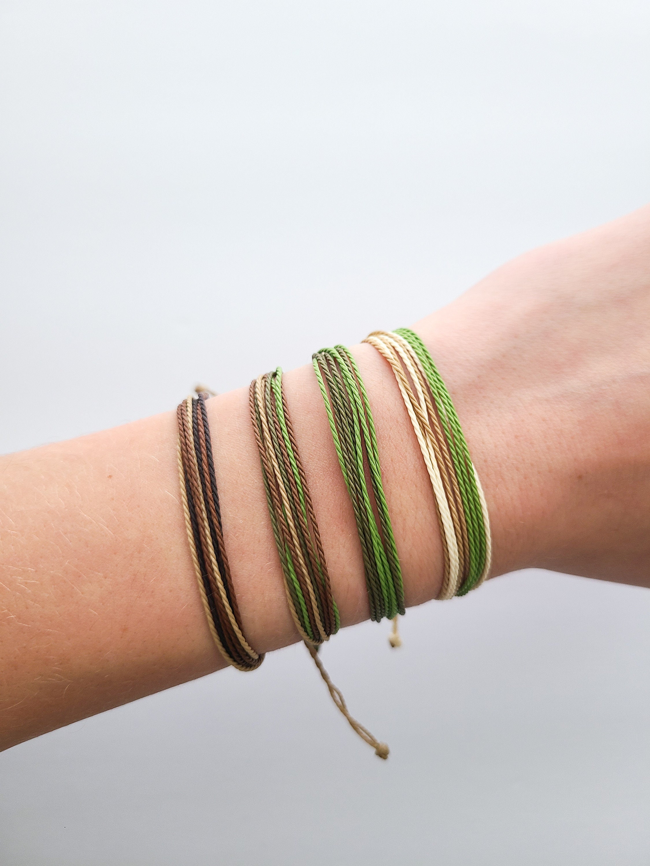 Custom Waterproof Wax String Bracelets Pura Vida Inspired - Etsy