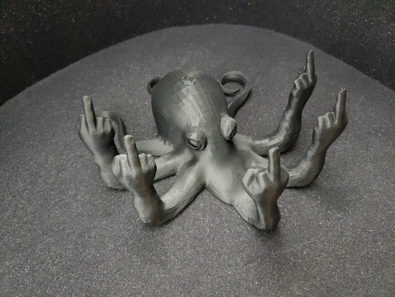 Fucktopus Middle Finger Octopus 3d Print - Etsy