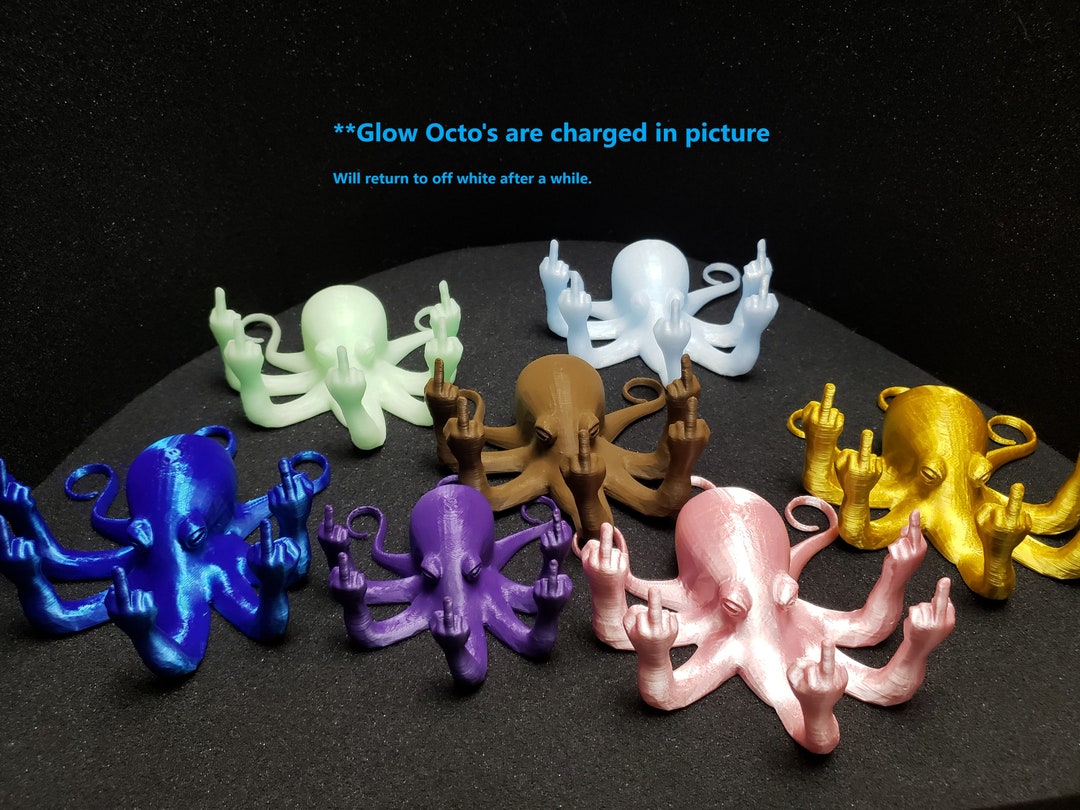 Fucktopus - Middle Finger - Octopus - 3d Print - Etsy