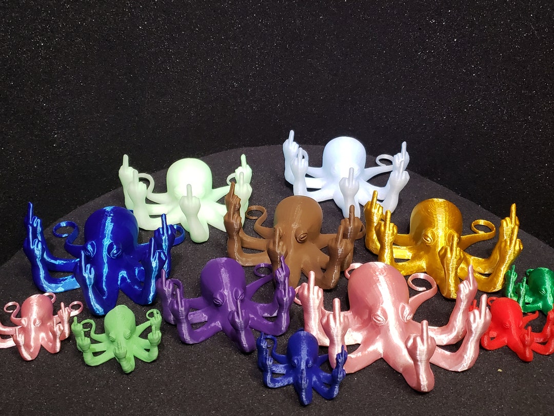 Fucktopus Middle Finger Octopus 3d Print - Etsy Hong Kong