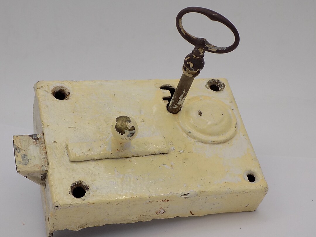 Lock Door, Old, Original Key, Vintage Block Personalized, Forged, 1910s ...