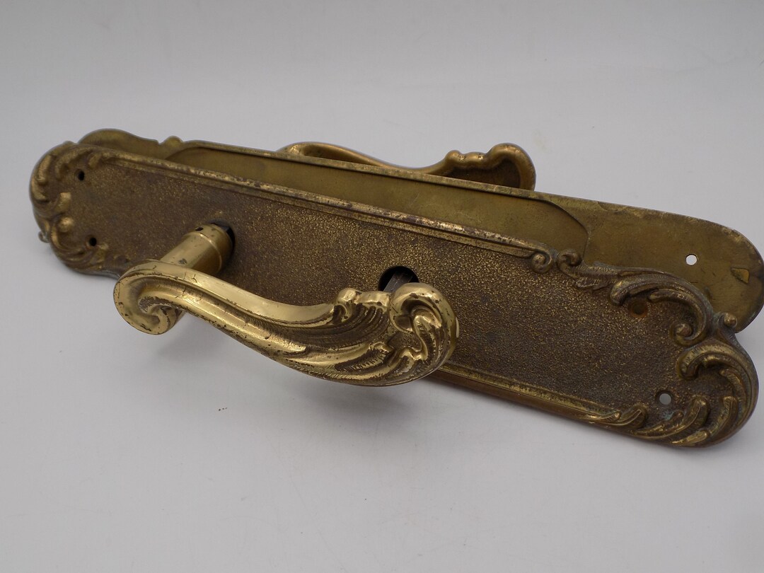 Door Handles, Bronze Handles, Old Handles, 1910 Period, Pretty Leaf ...