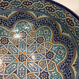Huge Moroccan Plate/bowl From Fez 45cm Handmade and Hand Painted ...