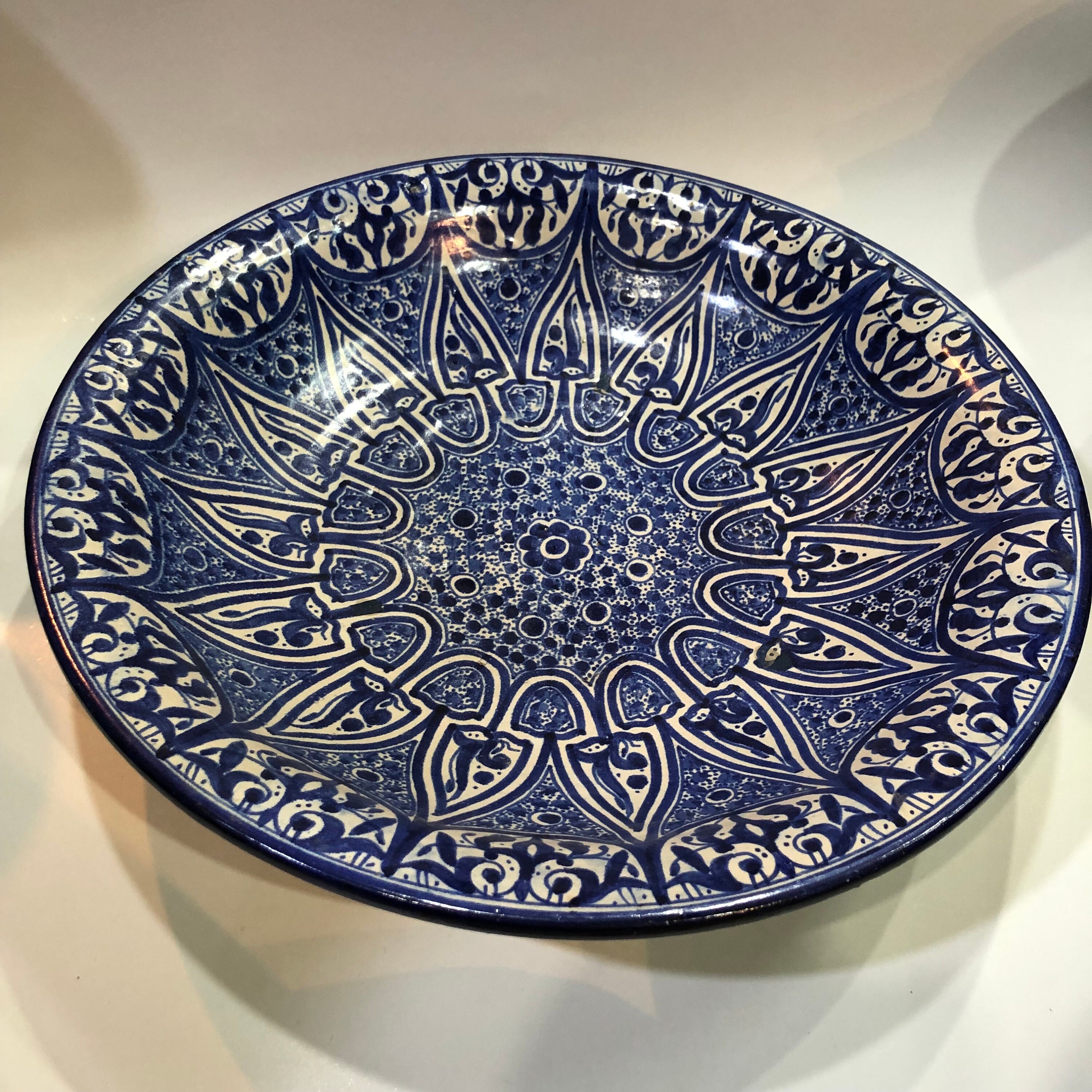Huge Moroccan Plate/bowl From Fez Handmade and Hand Painted Moroccan ...