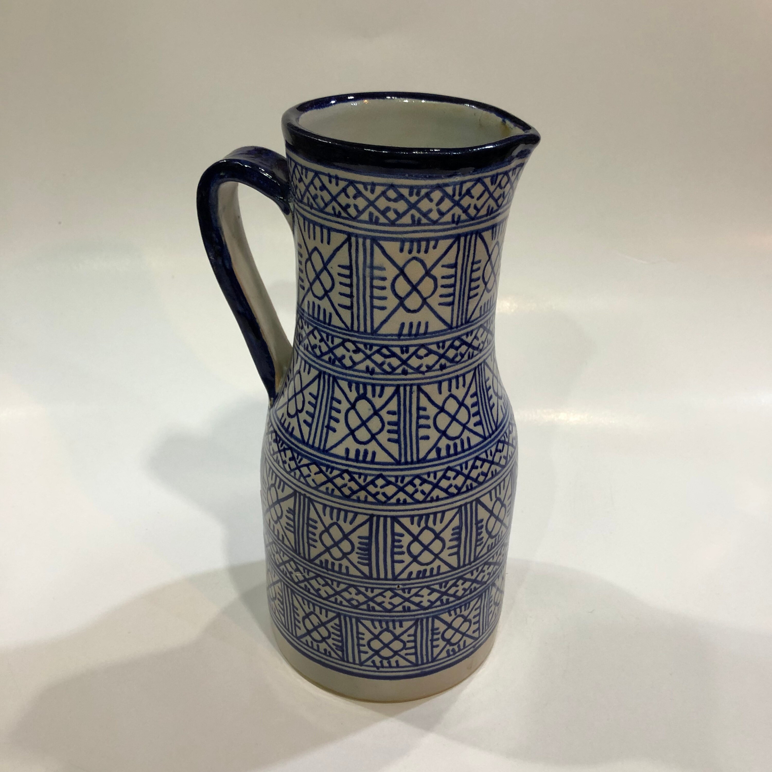 Beautifully Handmade Jug Water Pitcher Vase Multi Coloured Moroccan Fez ...