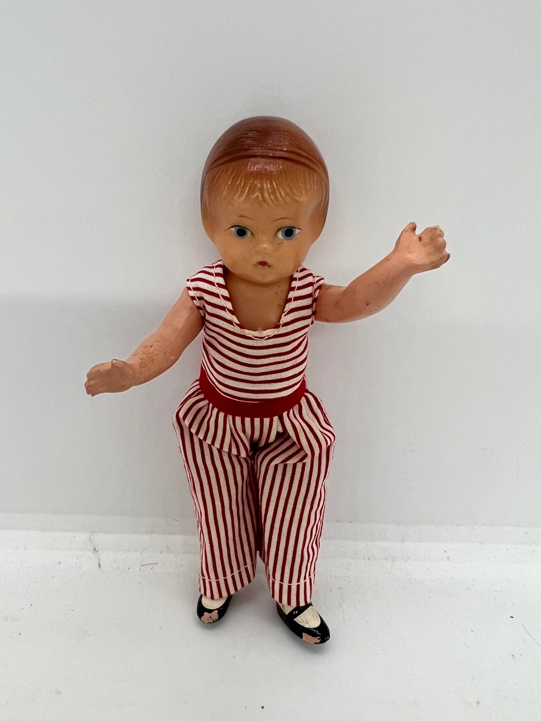 RARE 1935 Effanbee Wee Patsy 6” Doll, Composition, Sculpted Hair, 4 ...