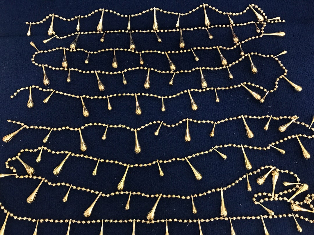 3 Strings of Victorian Style Pink Plastic Teardrop Garland. Perfect for ...