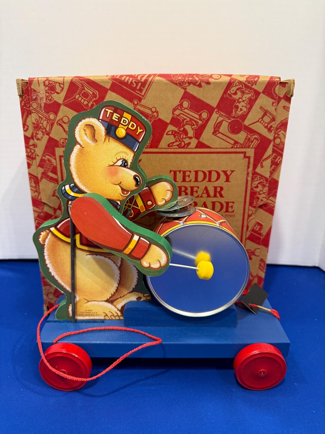 Fisher-price Teddy Bear Parade Pull Toy, Toyfest 2002, Wooden ...