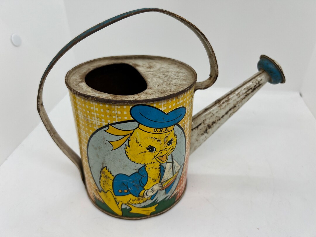 Vintage 1960’s Child’s Watering Can Little Yellow Ducks by the Ohio Art ...