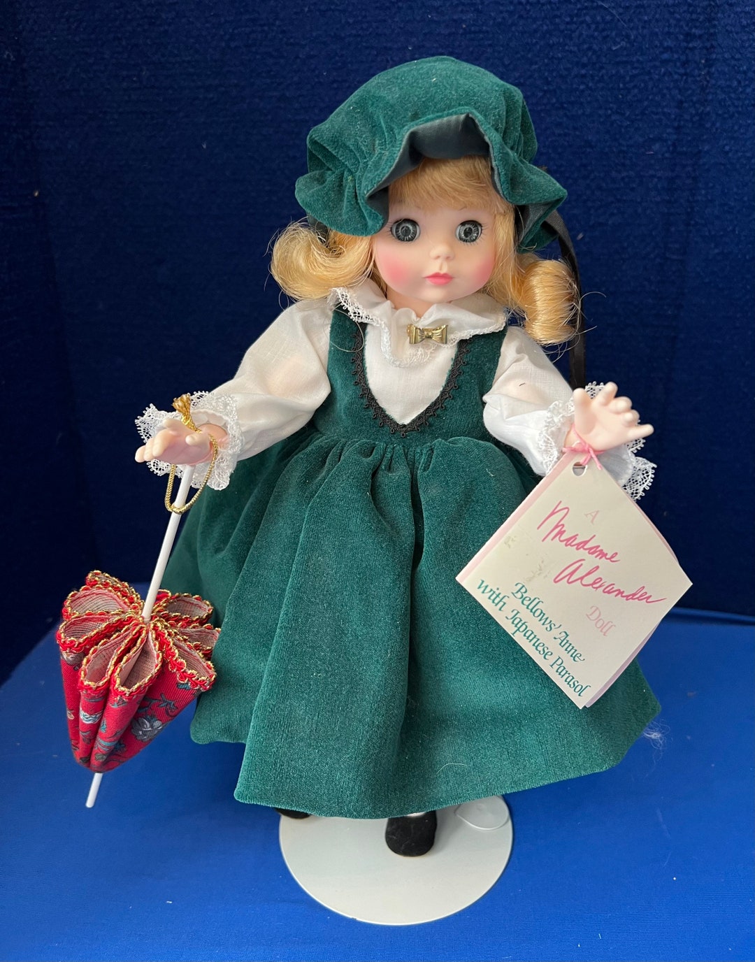 Vintage Madame Alexander Bellows Anne Doll #1568: 14" With Parasol ...