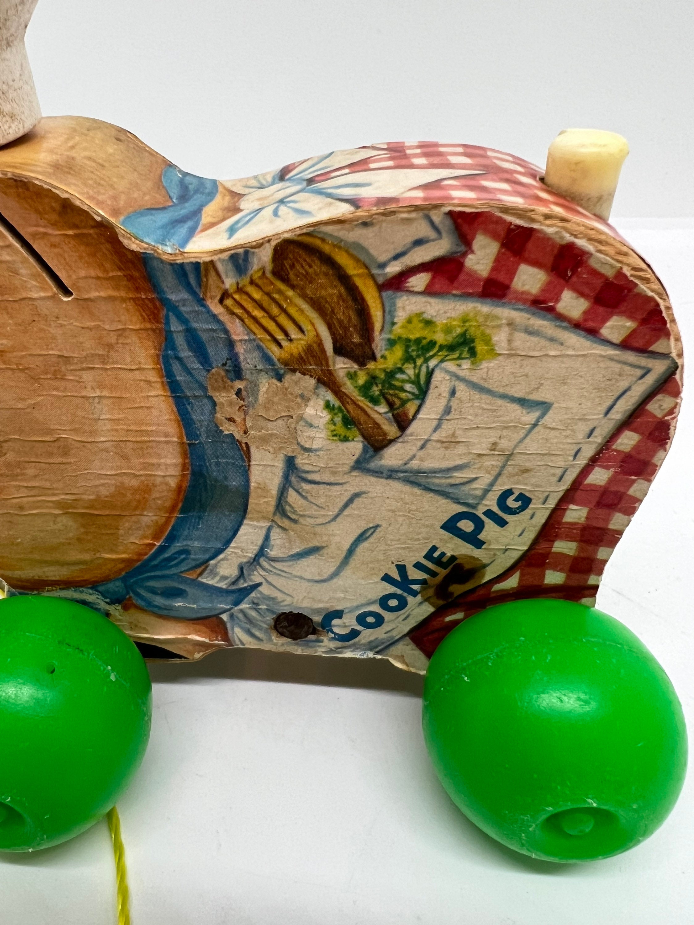 Vintage 1960s Cookie Pig Pull Toy Fisher Price No. 476 - Etsy