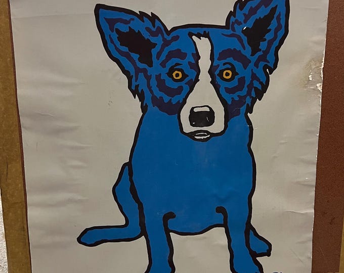 George Rodrigue “blue Dog” Hand-signed Silkscreen Serigraph, 29.5x25.5 ...