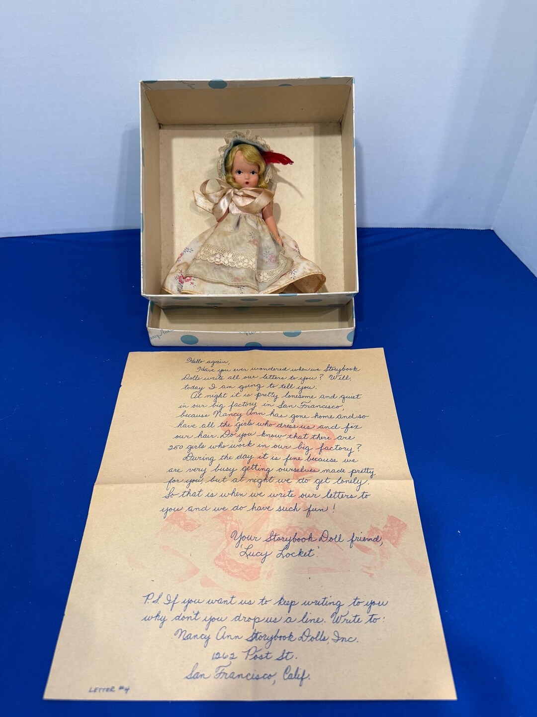 Vintage Nancy Ann “goldilocks” Doll – 1950s NASB, Original Box & Letter ...