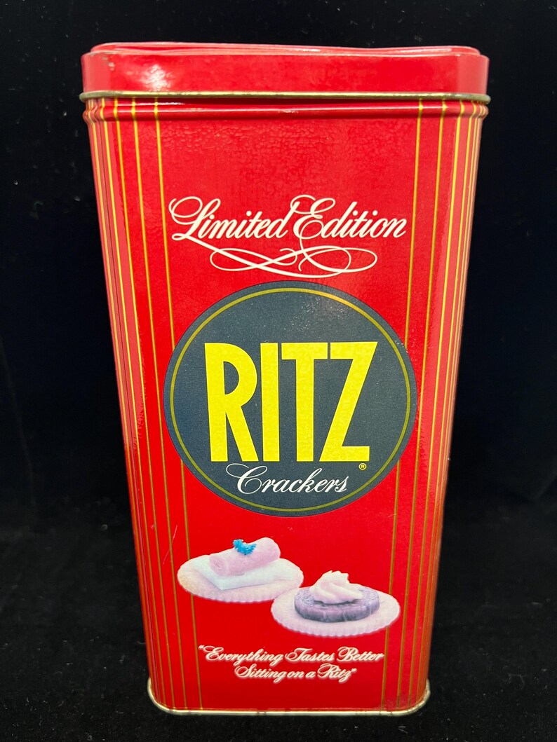 Vintage 1986 Nabisco Ritz Crackers Tin Can Limited Edition Collectible ...