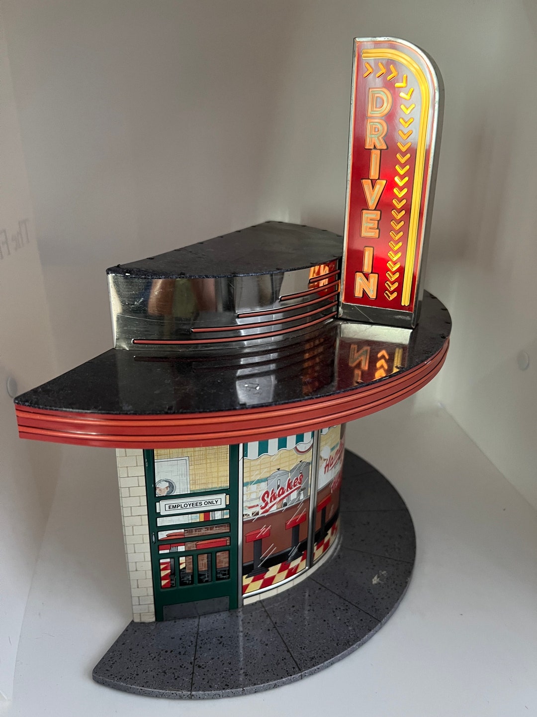 1998 Corner Drive-in Lighted Metal Kiddie Car Corner Collectible - Etsy