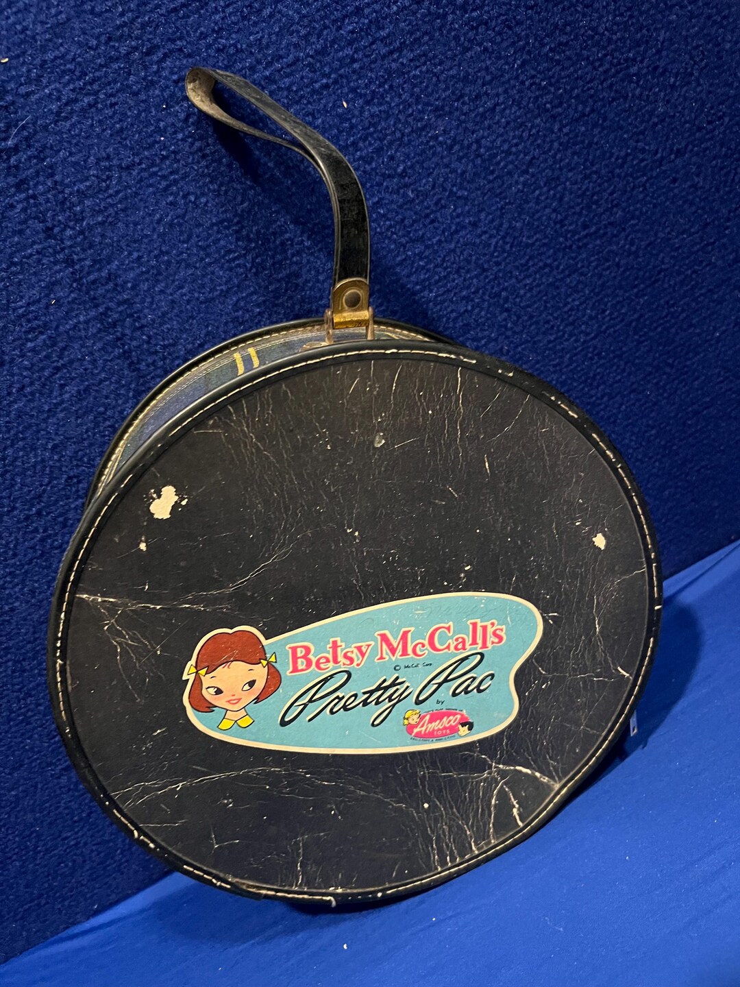 Vintage Betsy Mccall Pretty Pac Bag Carrying Case Red Plaid Black Amsco ...