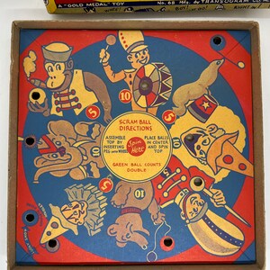 Two Vintage Board Games-winner Spinner & Scram Ball for Families 1950s ...