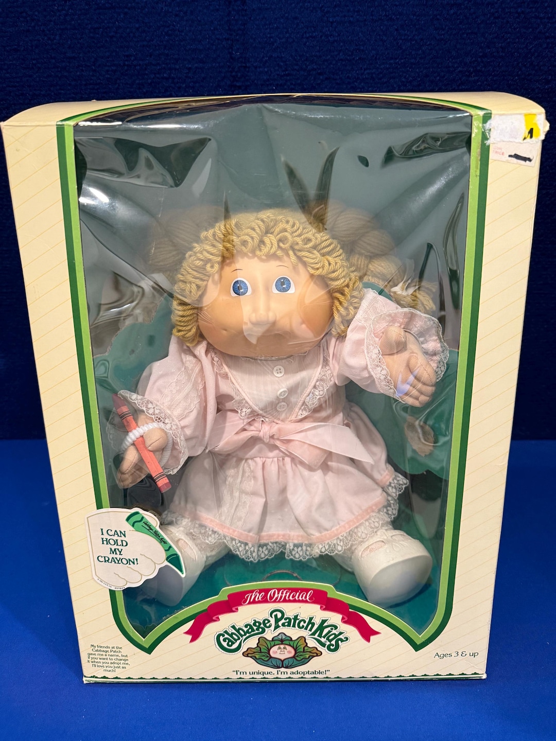 New Vintage1985 Girl Cabbage Patch Kids Doll “I Can Hold My Own Crayon ...