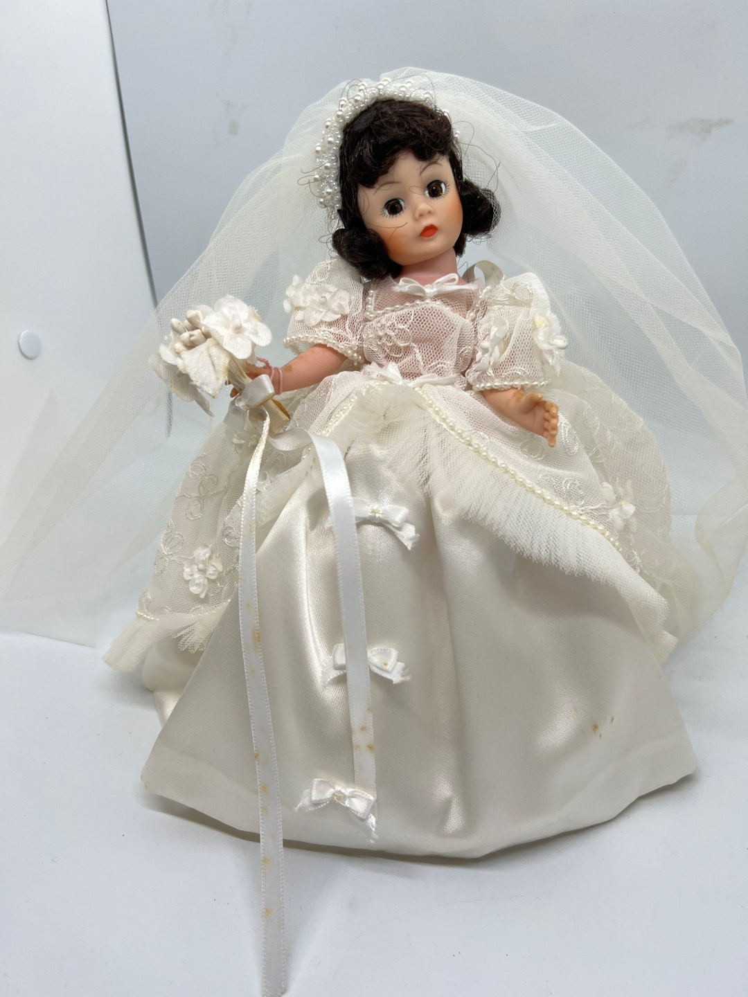 Vintage Madam Alexander 8” Bride Doll - Etsy