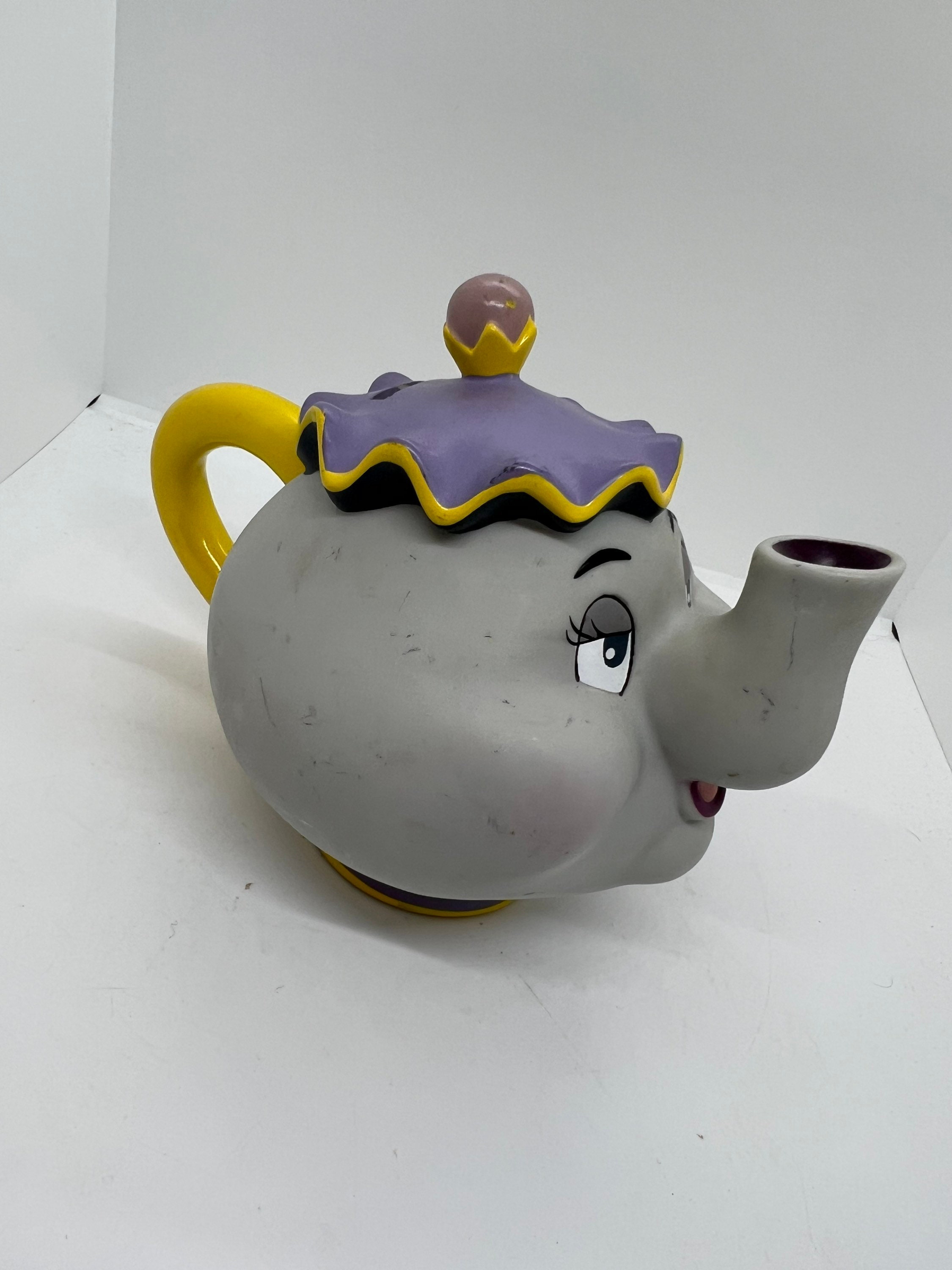 Vintage Disney Mrs Potts Teapot Plastic Coin Bank From Beauty - Etsy