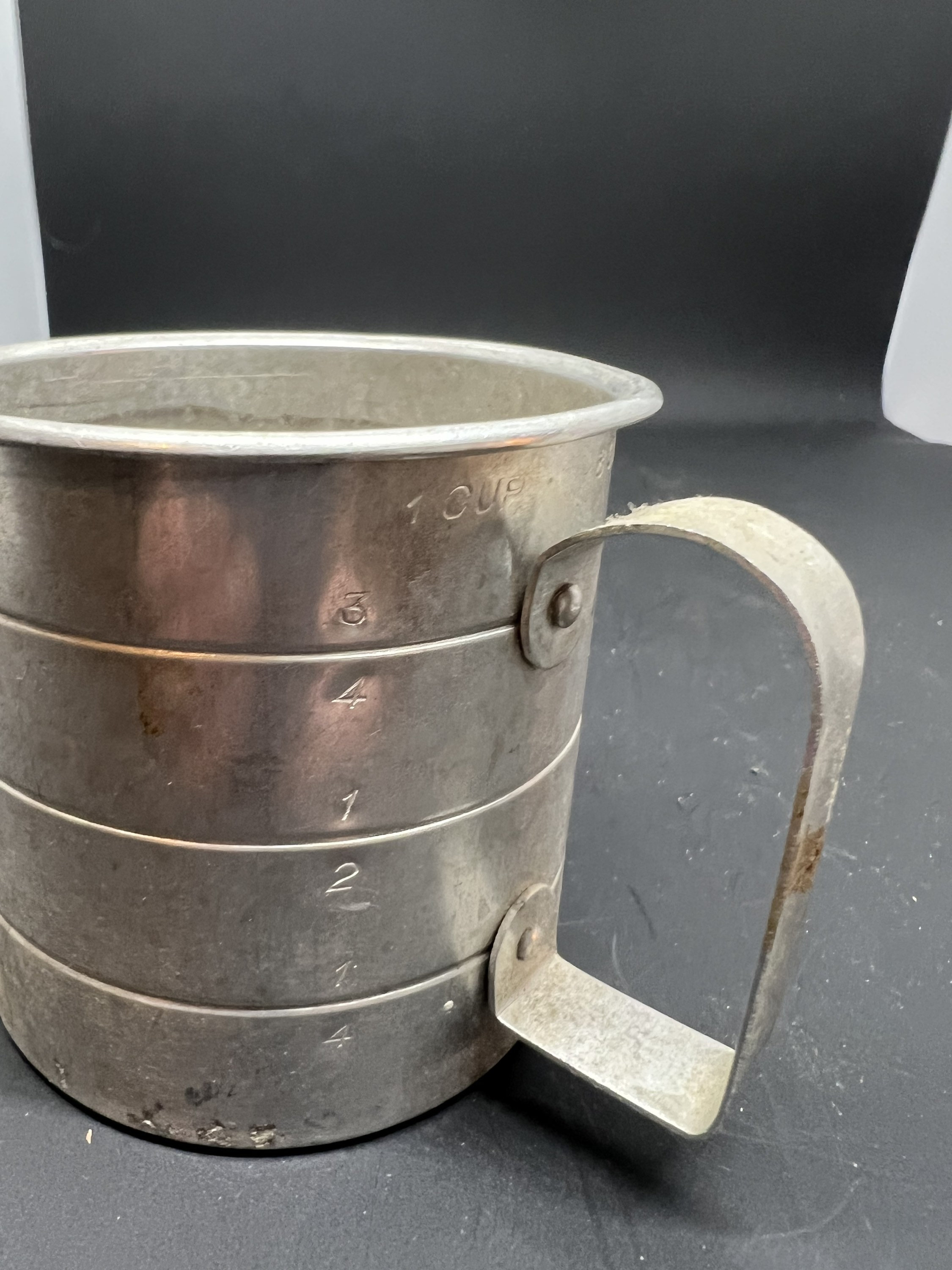 Vintage 1950s Aluminum Measuring Cup one Cup Capacity - Etsy