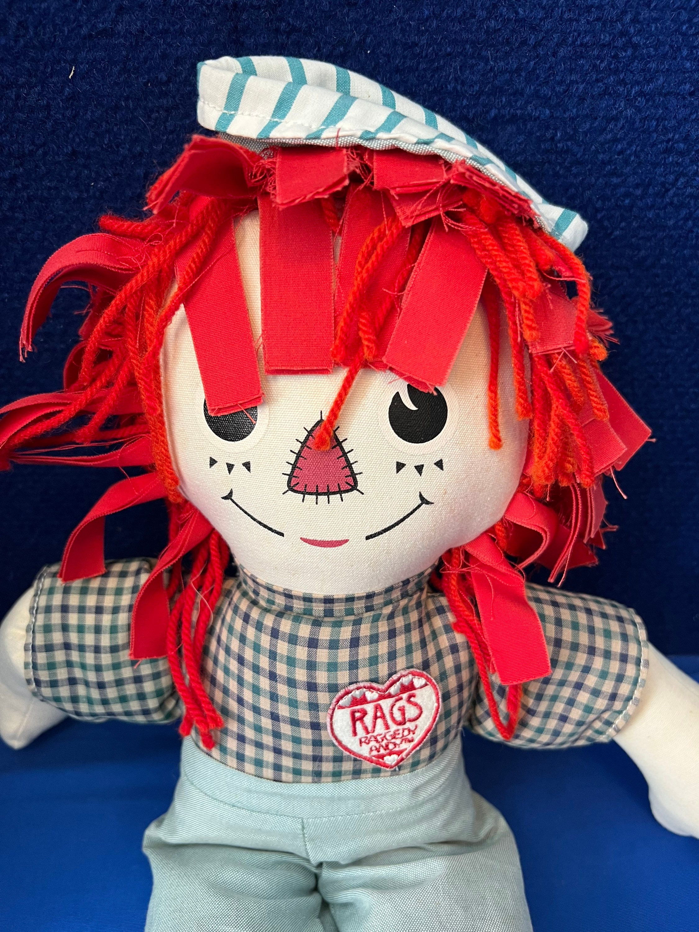 Vintage Raggedy Andy “rags” 18” Doll - Etsy