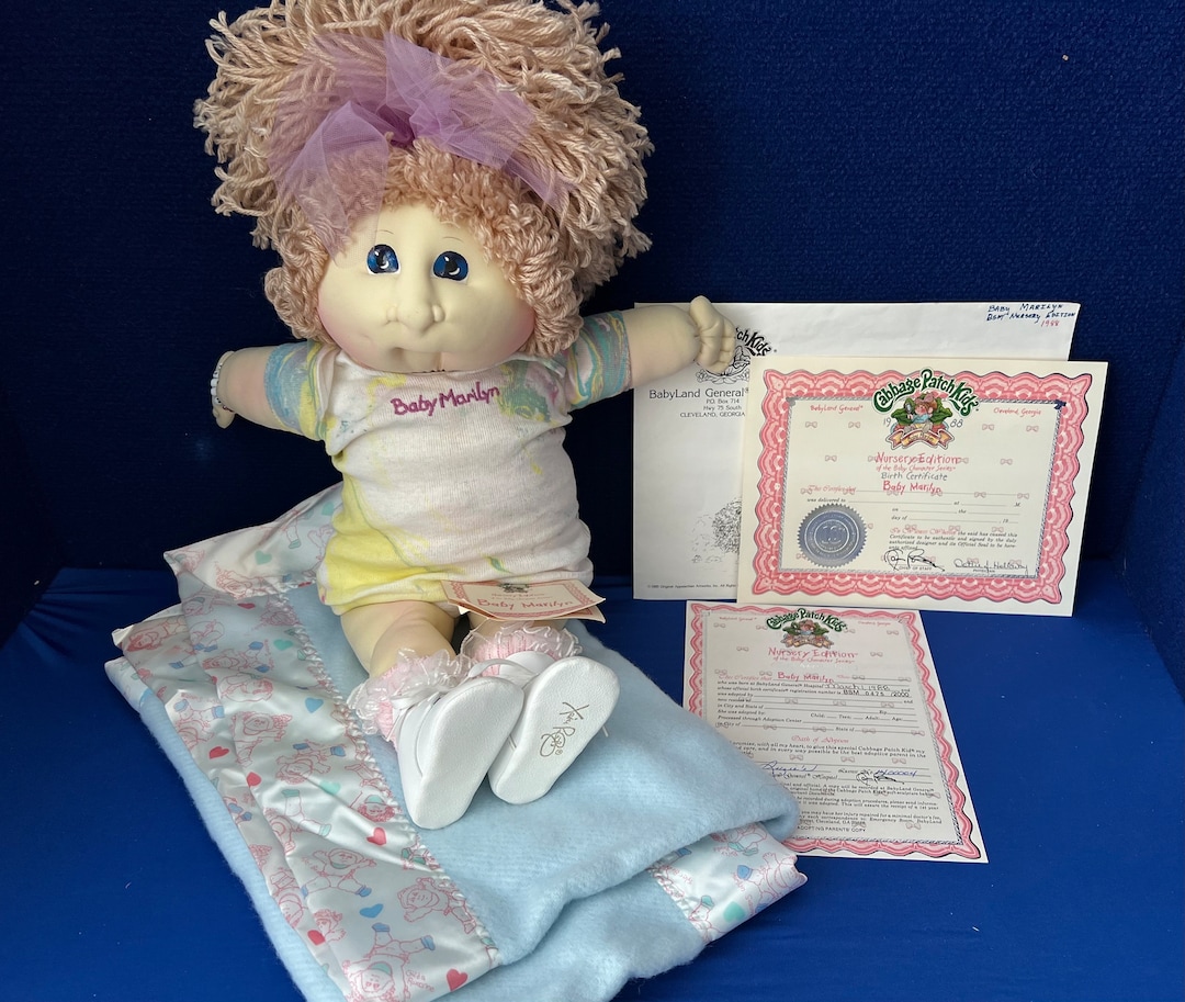 Xavier Roberts Hand Signed New Original 1988 Soft Sculpture 19” Cabbage ...