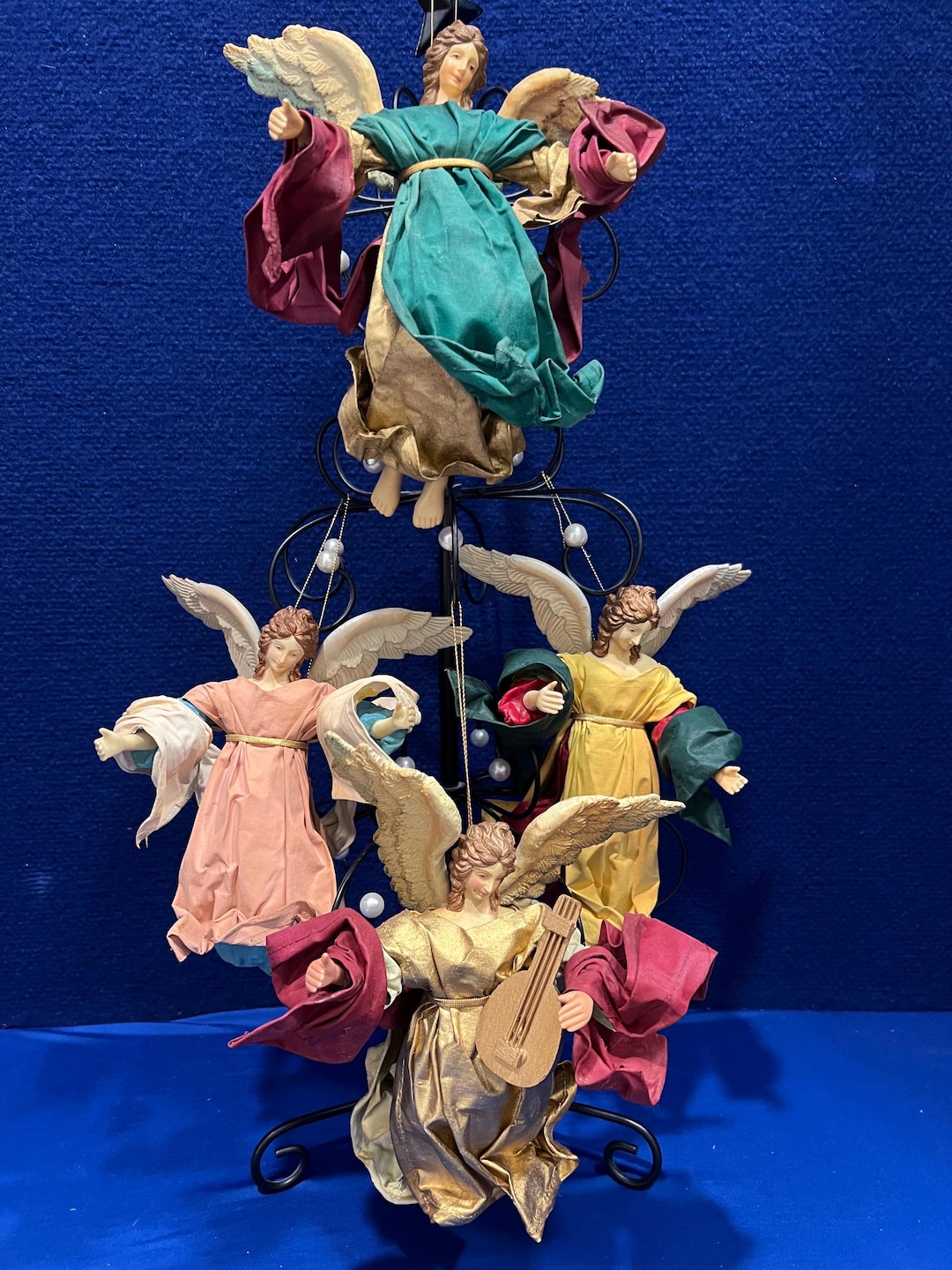 13.5 Vintage Paper Mache Angel Christmas Tree Topper - Etsy