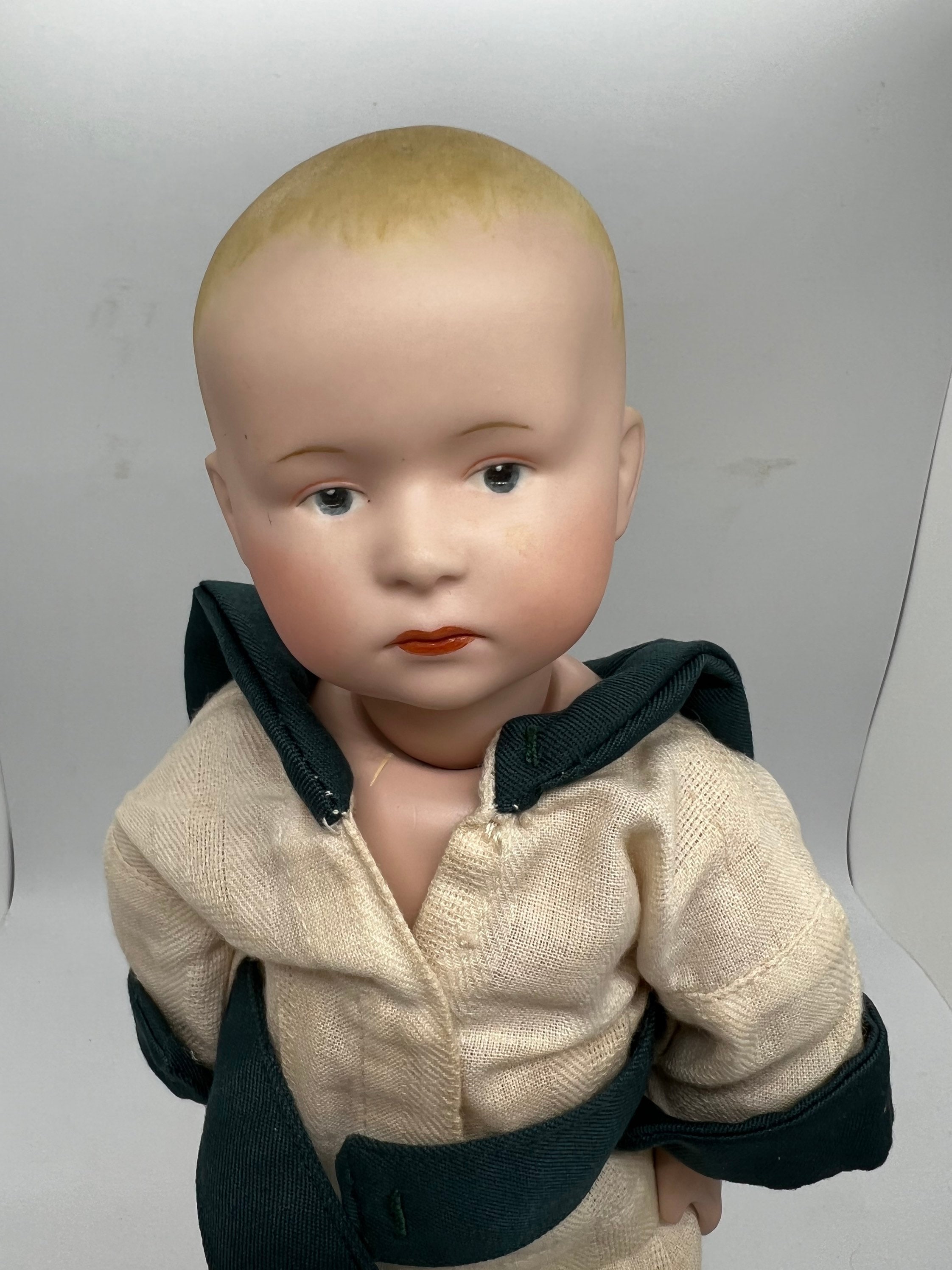 A Rare Find! Vernon Steely 12” Authentic Composition Boy Doll With ...