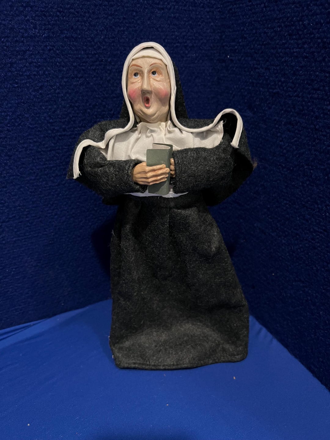 Vintage 12” Christmas Caroling Nun - Etsy