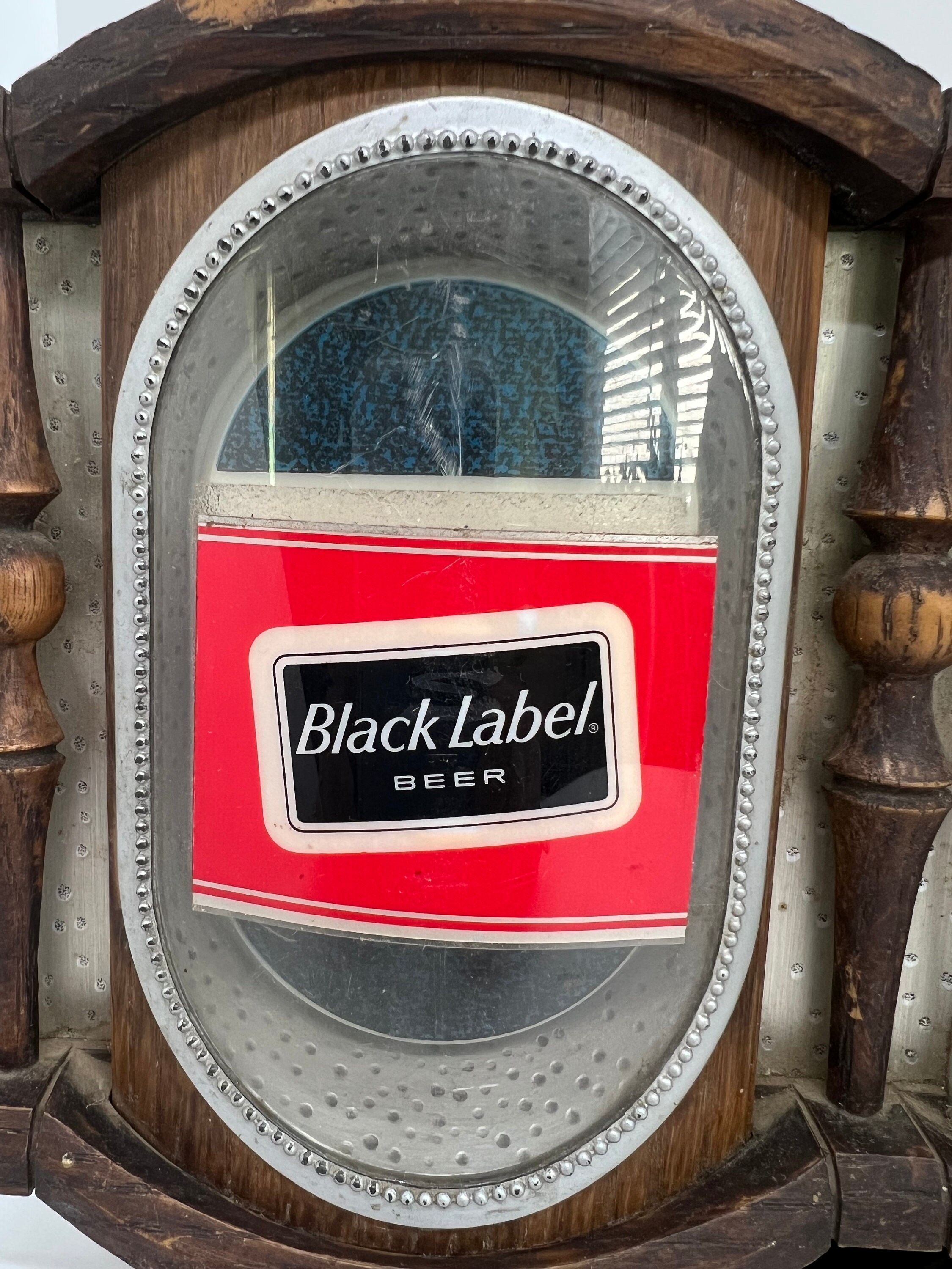 Vintage 1960-70’s Black Label Beer Lighted Sign/clock - Etsy