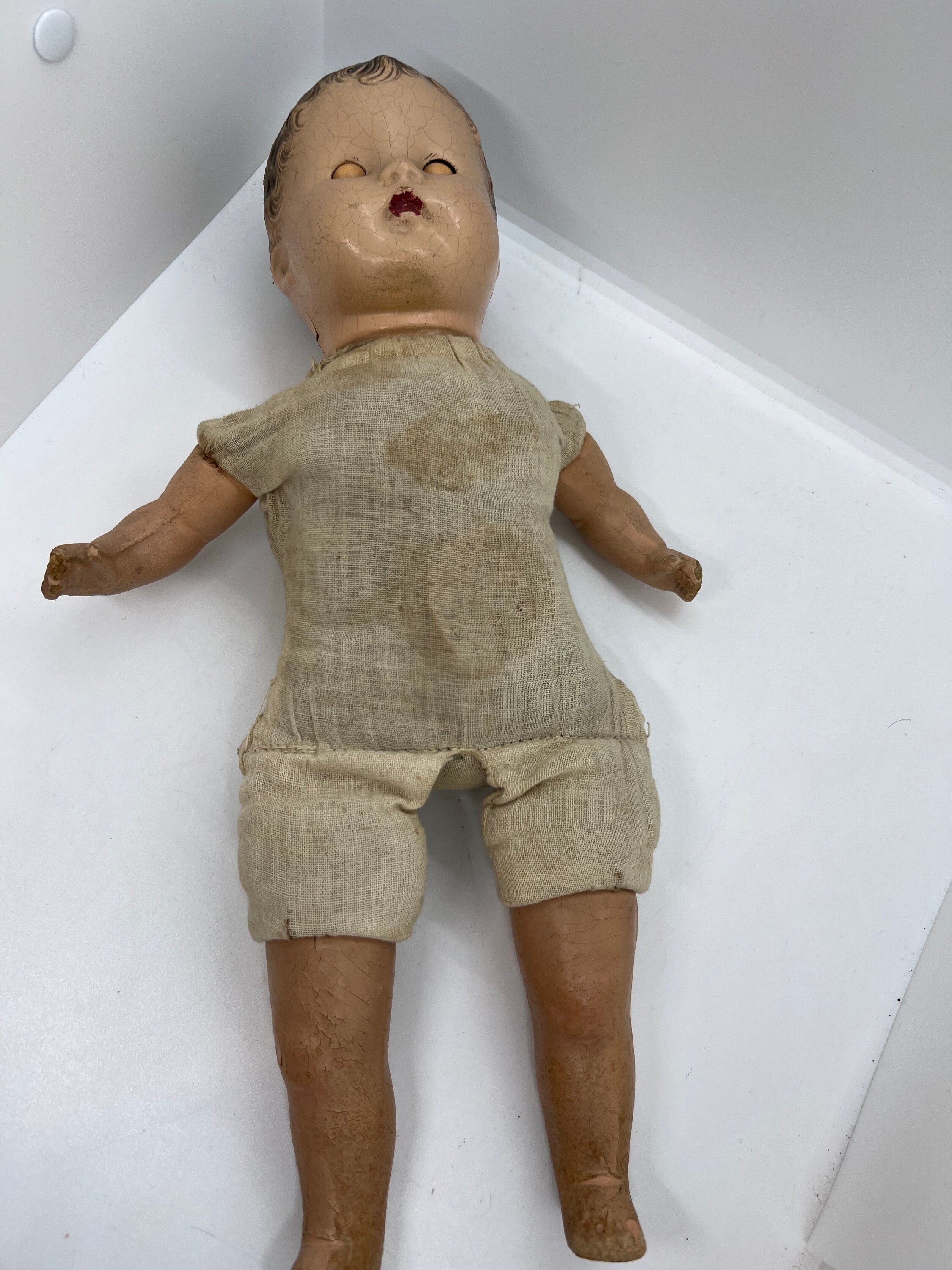 Vintage 1930s-1940s Cloth Body 15 Cryer Doll - Etsy