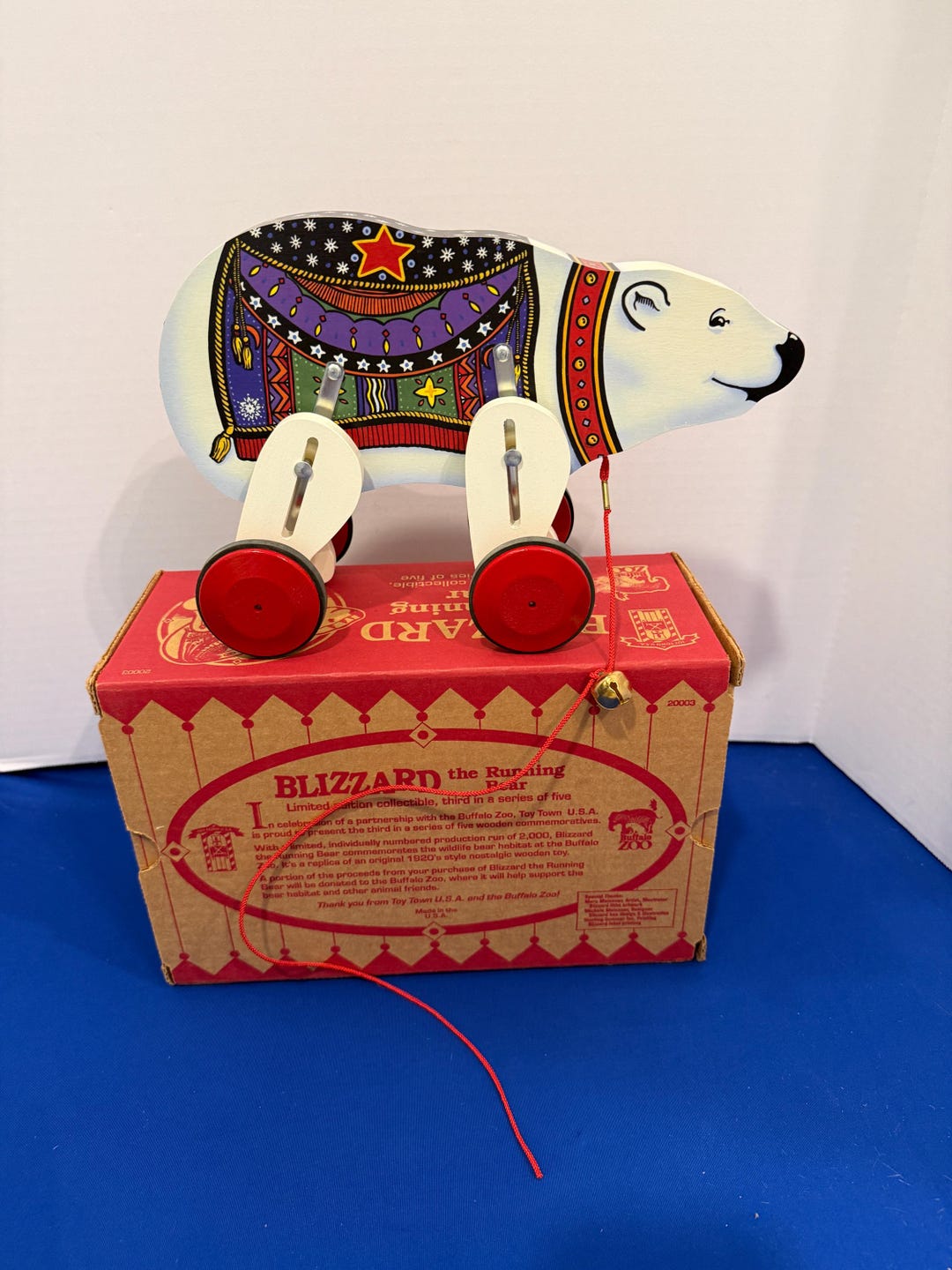 Blizzard Running Bear Pull Toy – Toy Town USA Buffalo Zoo Collectible ...