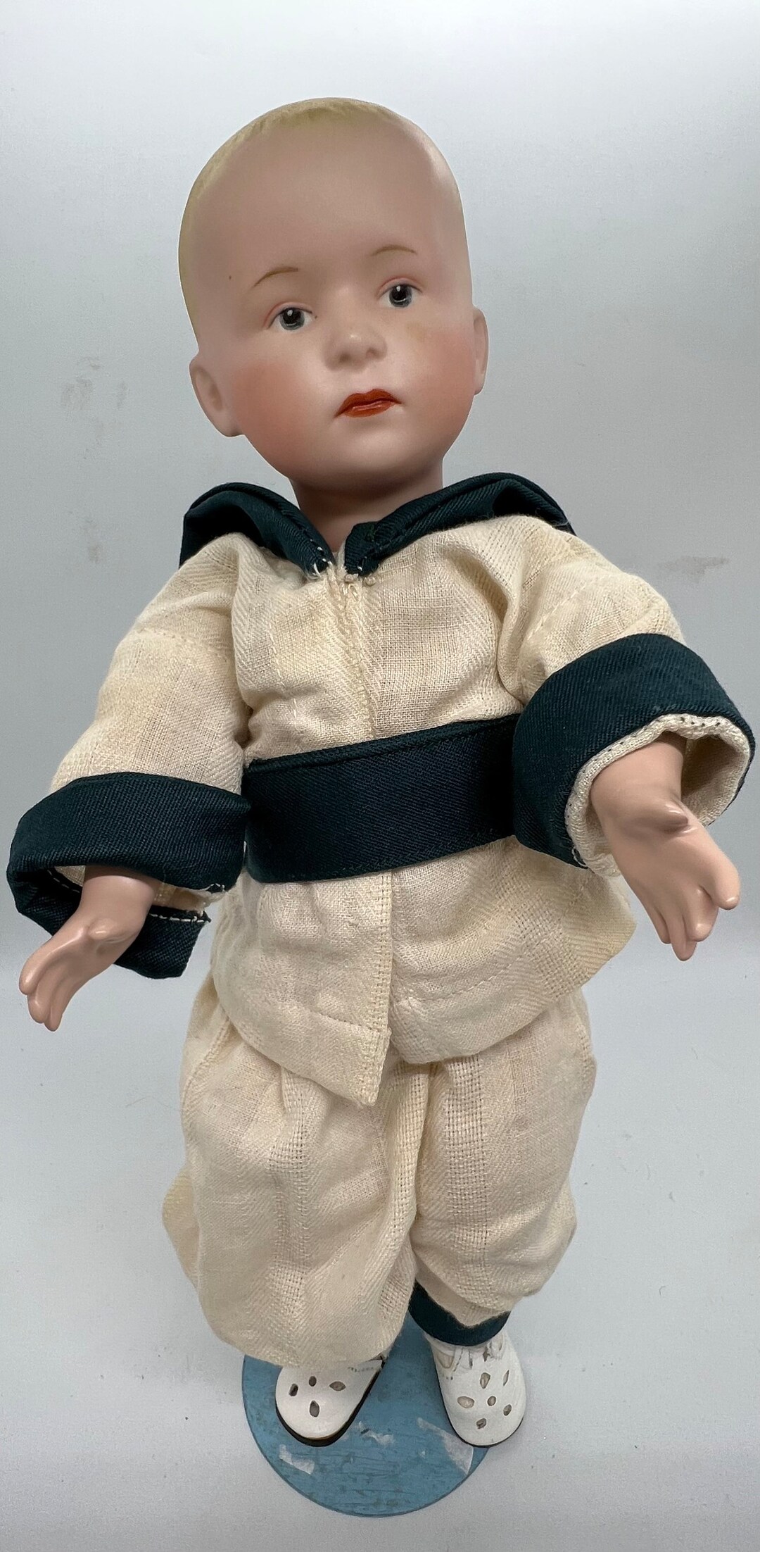 A Rare Find! Vernon Steely 12” Authentic Composition Boy Doll With ...