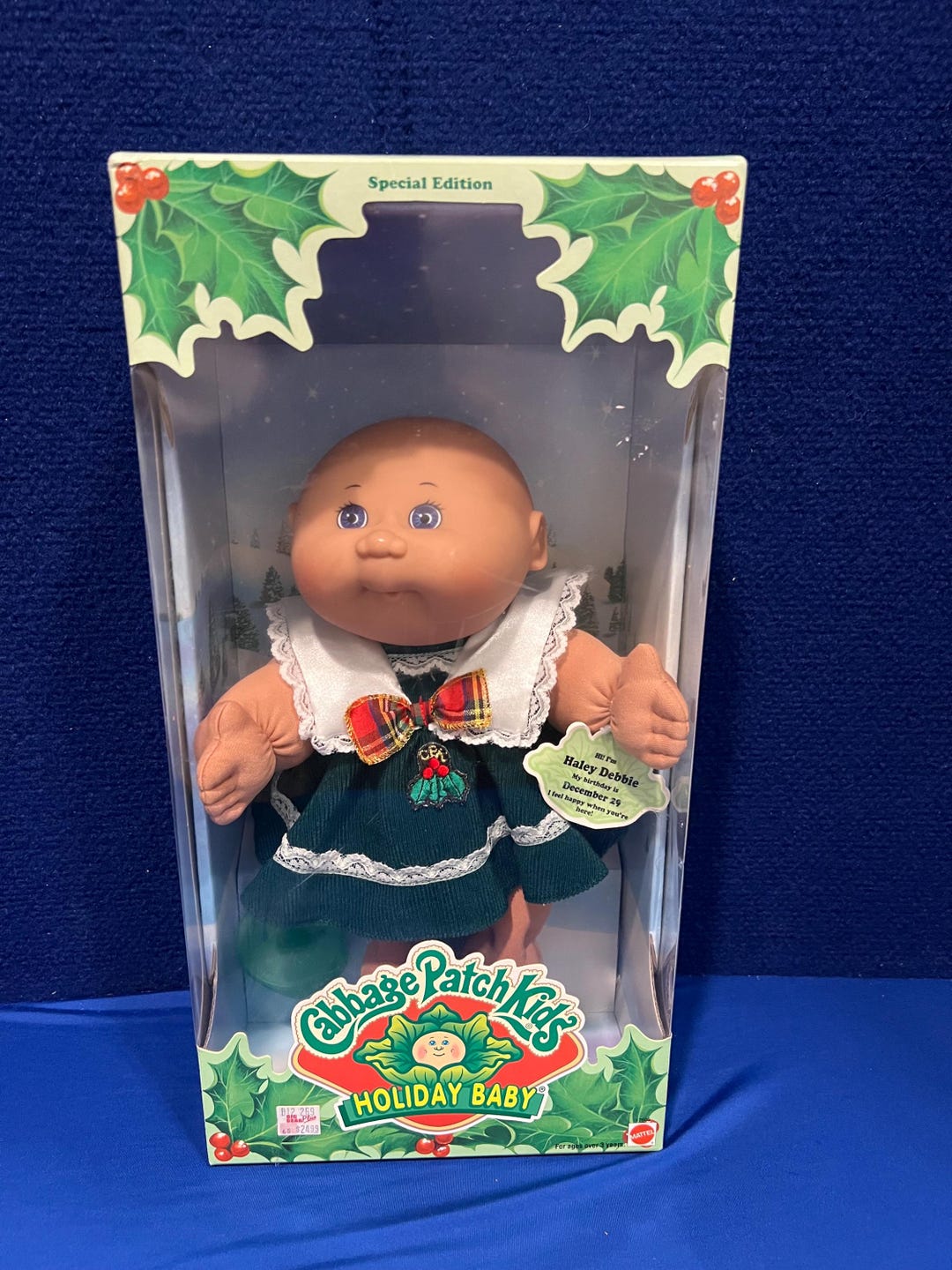 Vintage 1997 Mattel Cabbage Patch Kids Holiday Baby Haley Debbie #17605 ...