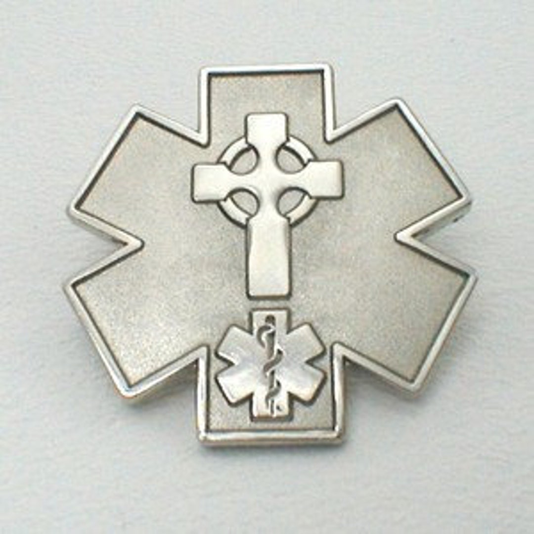Celtic Cross Ems Emt Medic First Responder Pin - Etsy