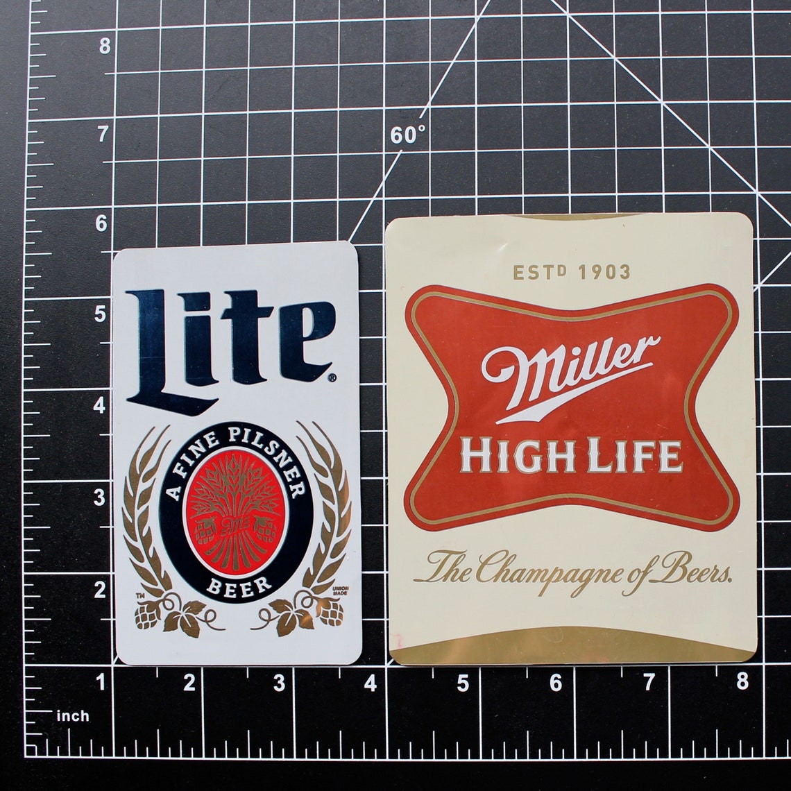 Beer Magnetism Miller High Life / Miller Lite Beer Label Can | Etsy