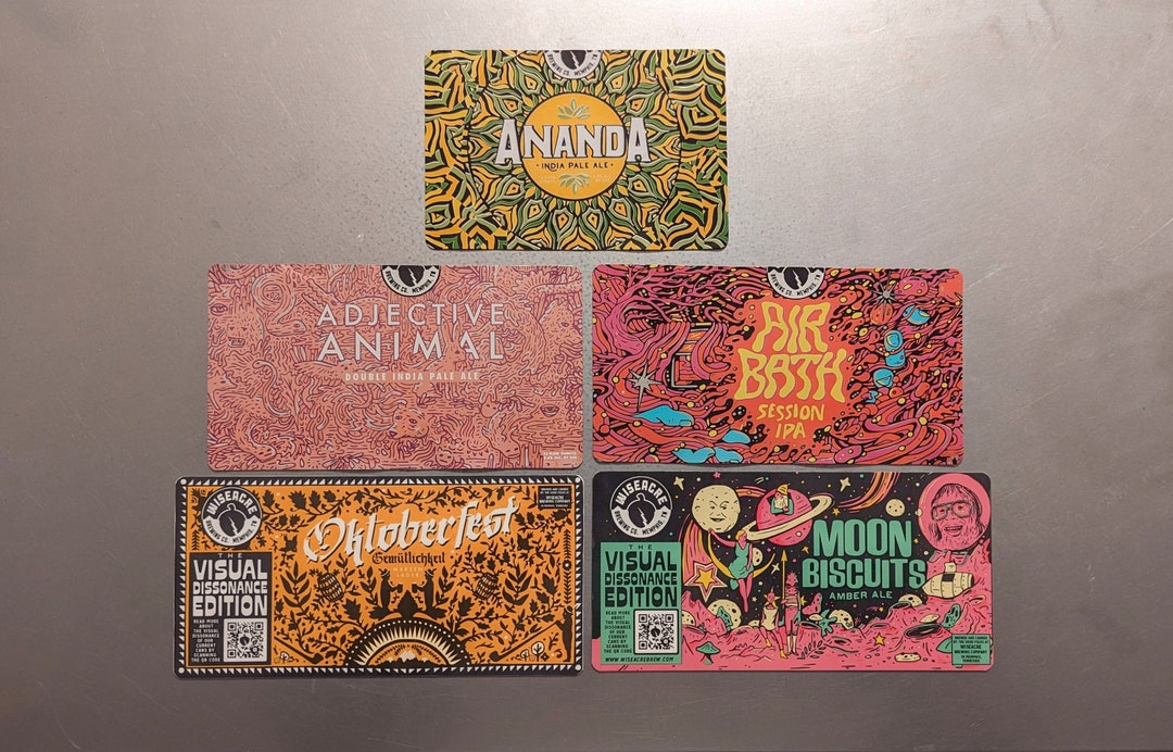 Craft Beer Magnet Wiseacre Brewing Ananda IPA, Adjective Animal, Air ...