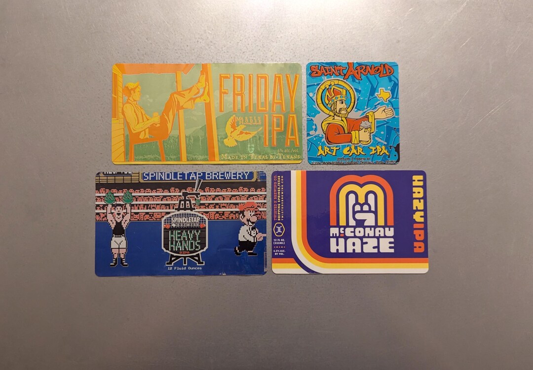 Craft Beer Magnet Spindletap Brewing Heavy Hands DIPA, Saint Arnold Art ...