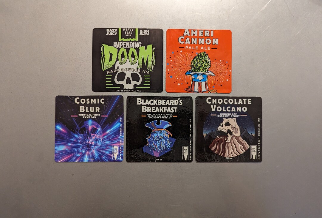 Craft Beer Magnet Heavy Seas Beer Americannon Pale Ale, Blackbeard's ...