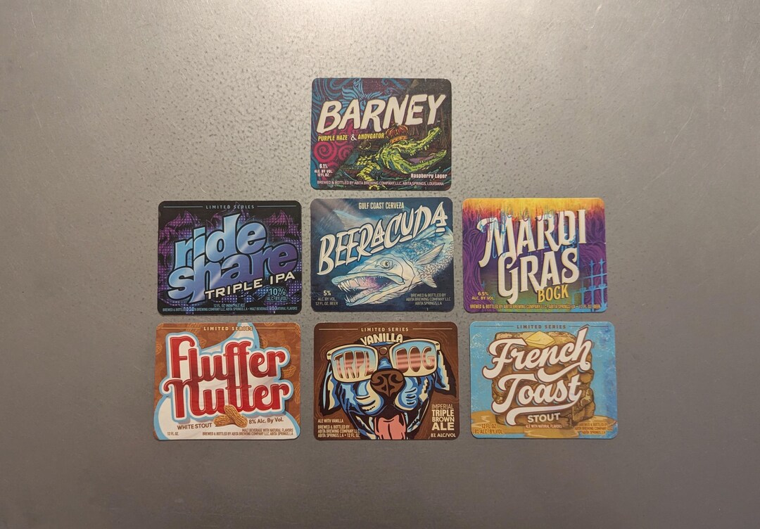 Craft Beer Magnet Abita Barney Lager, Mardi Gras Bock, Beeracuda, Ride ...