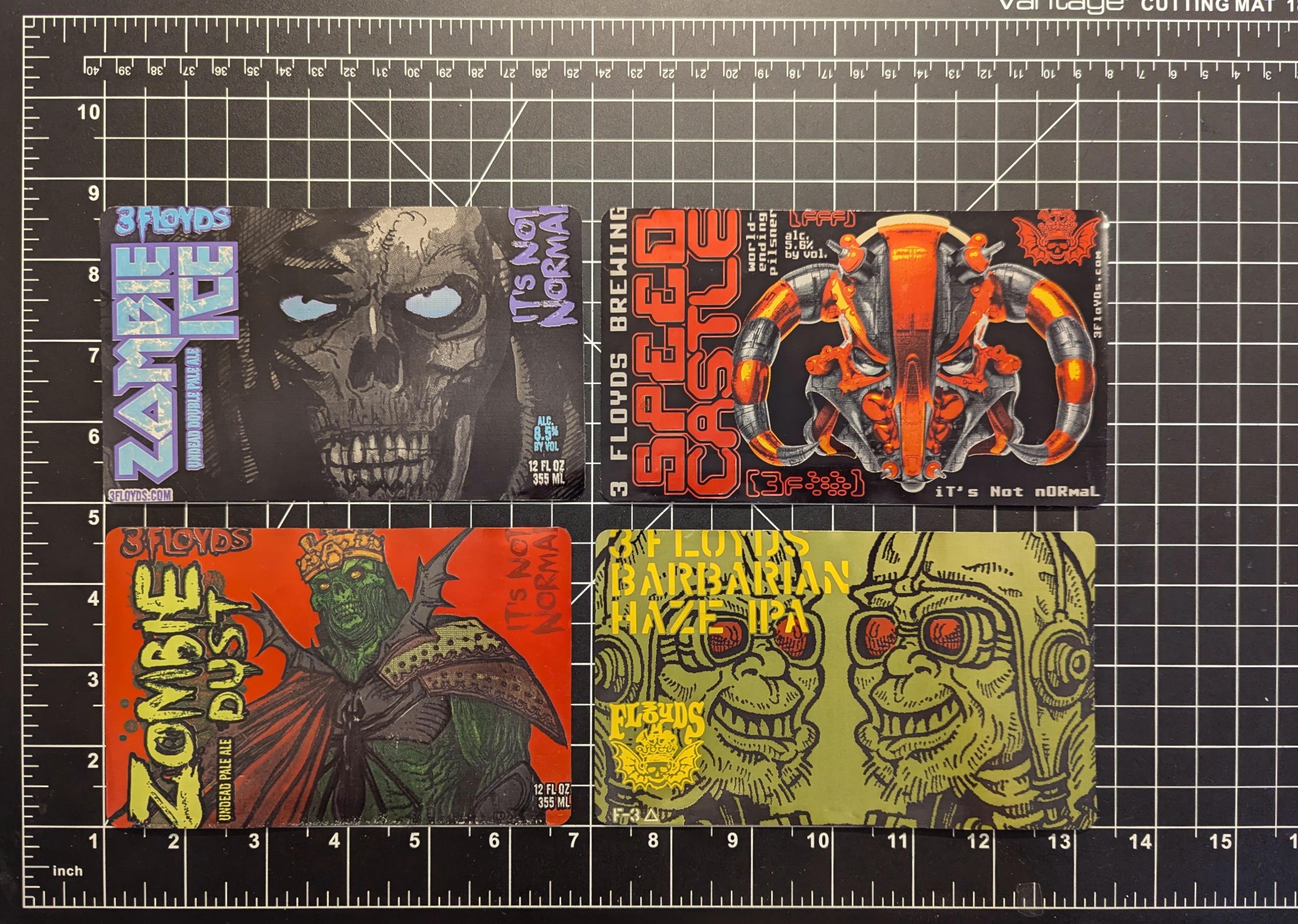 Craft Beer Magnet 3 Three Floyds Zombie Dust, Ice, Speed Castle ...