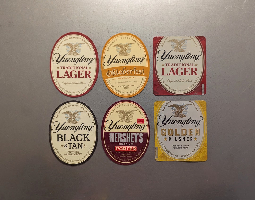 Beer Magnets Yuengling Traditional Lager, Black and Tan Porter, Golden ...
