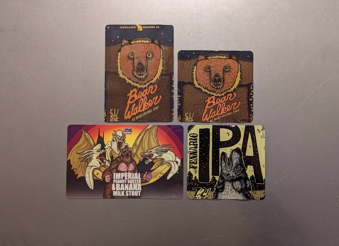 Craft Beer Magnet Jackalope Brewing Fennario IPA Bear Walker - Etsy