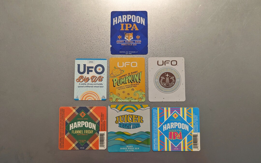 Craft Beer Magnet Harpoon Brewing IPA, Flannel Friday Hoppy Amber Ale ...
