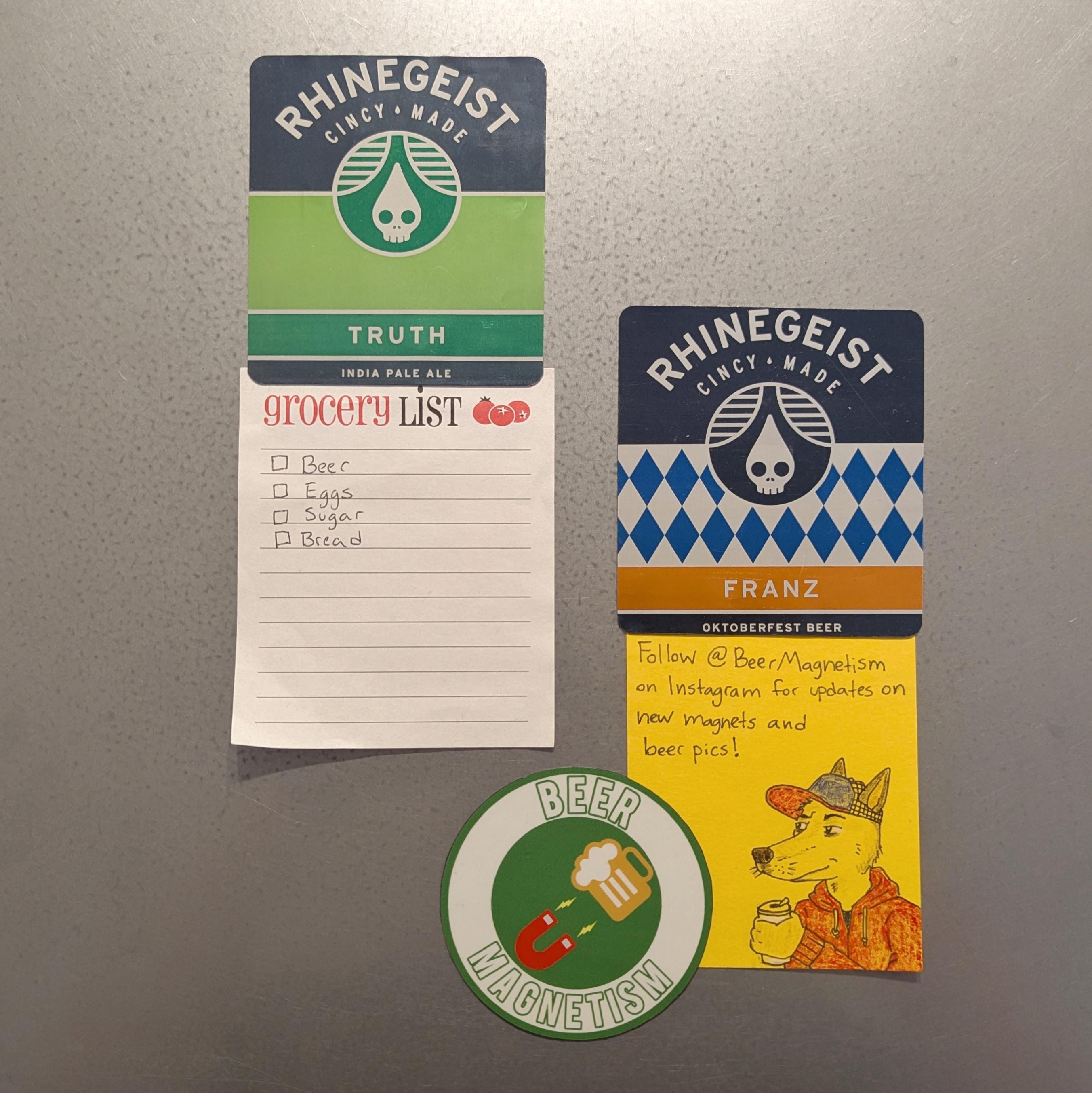Craft Beer Magnet Rhinegeist Brewing Truth, Juicy, Uncle, Hustle IPA ...