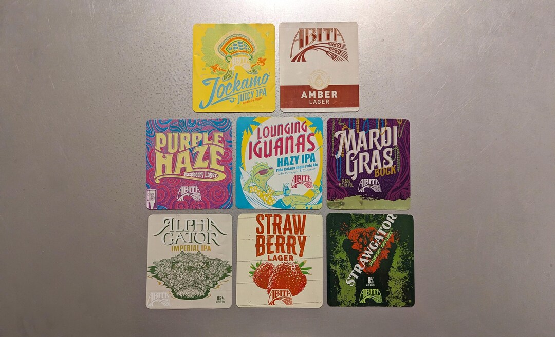 Craft Beer Magnet Abita Strawgator, Alpha Gator Imperial IPA, Purple ...