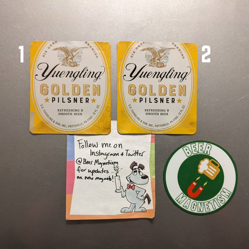 Beer Magnets Yuengling Traditional Lager, Black and Tan Porter, Golden ...